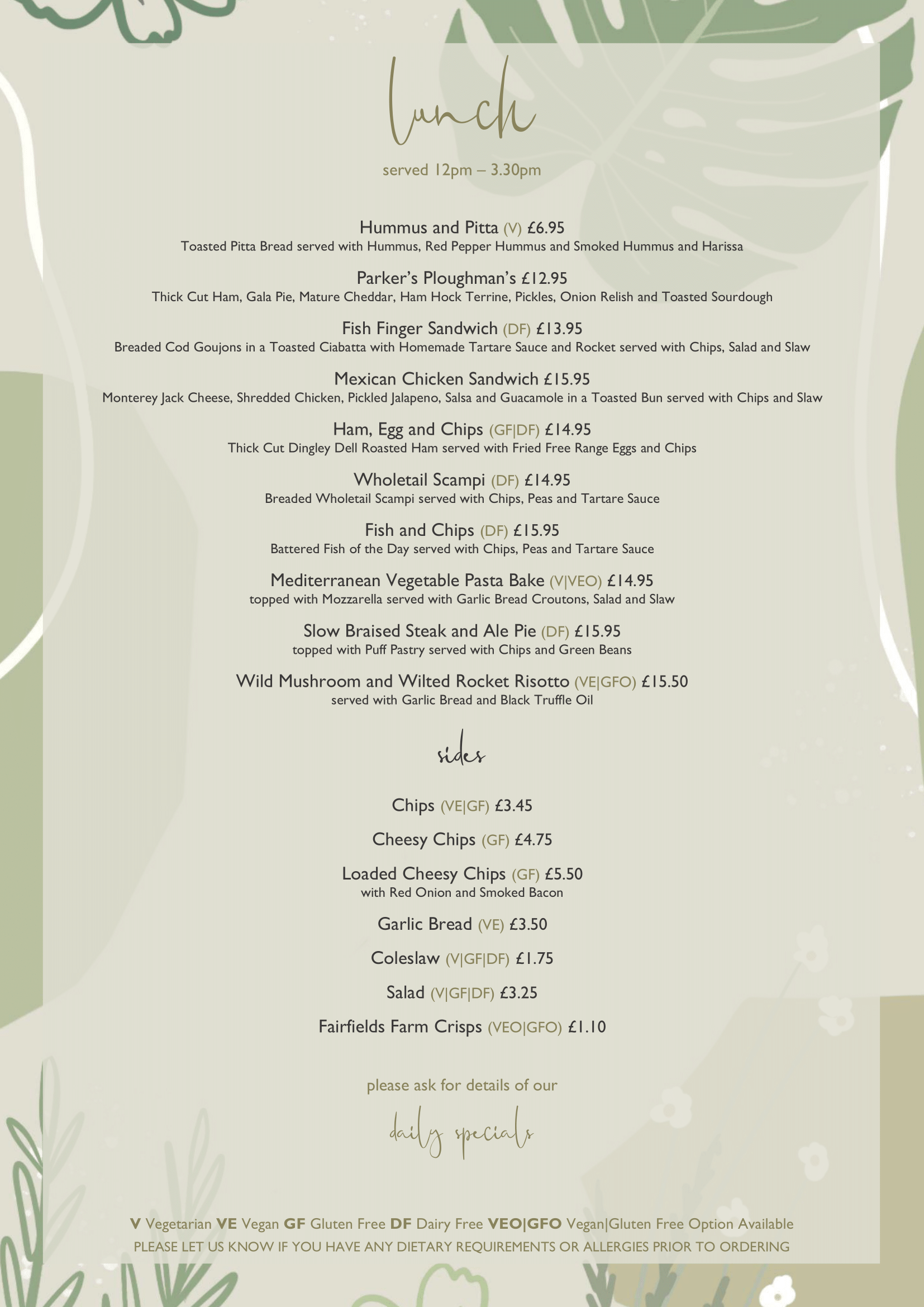 The Restaurant - Parker's Garden Company